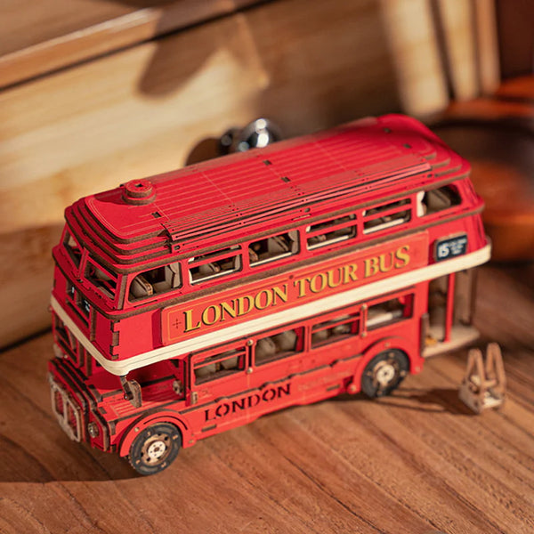 Puzle 3D miniatura Robotime - London Tour Bus TGM02 🚌🚍 - Wood and Music