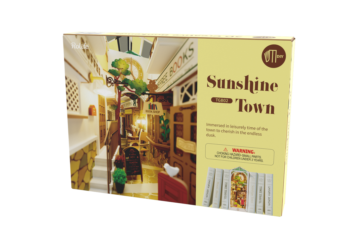 Puzzle 3D miniatura Robotime Book Nook - Sunshine Town TGB02 - Wood and ...